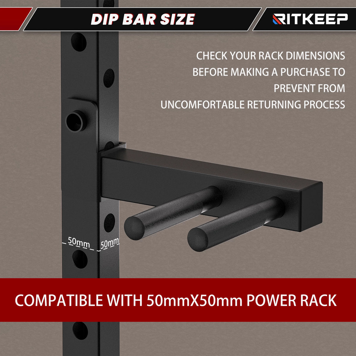 Dip Bar Rack Attachment (Pair) | RitKeep – RitKeep (US)