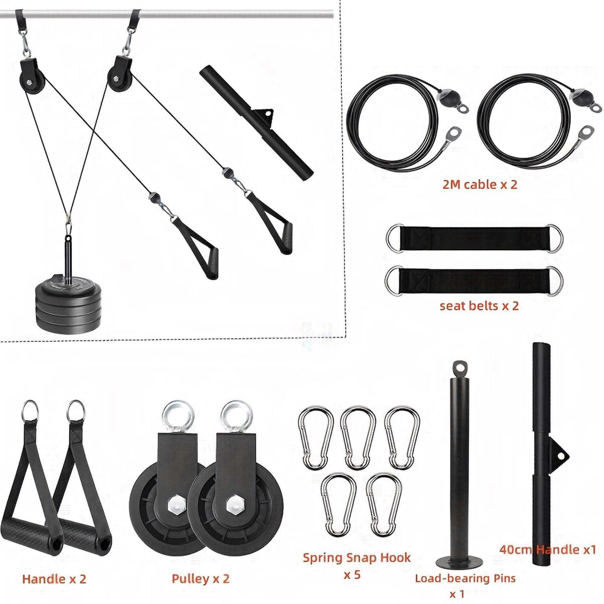 Home Gym Cable Pulley System for Rack Attachment | RitKeep – RitKeep (US)