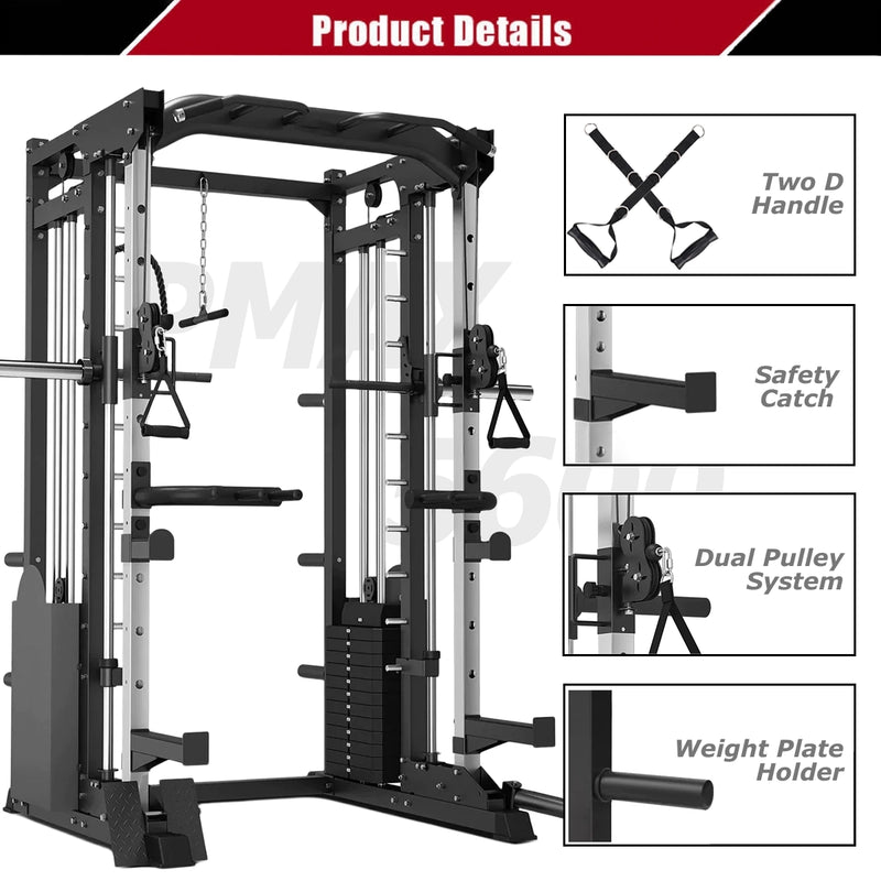 PMAX-5600 Smith Machine Trainer With Weight Stack | RitKeep