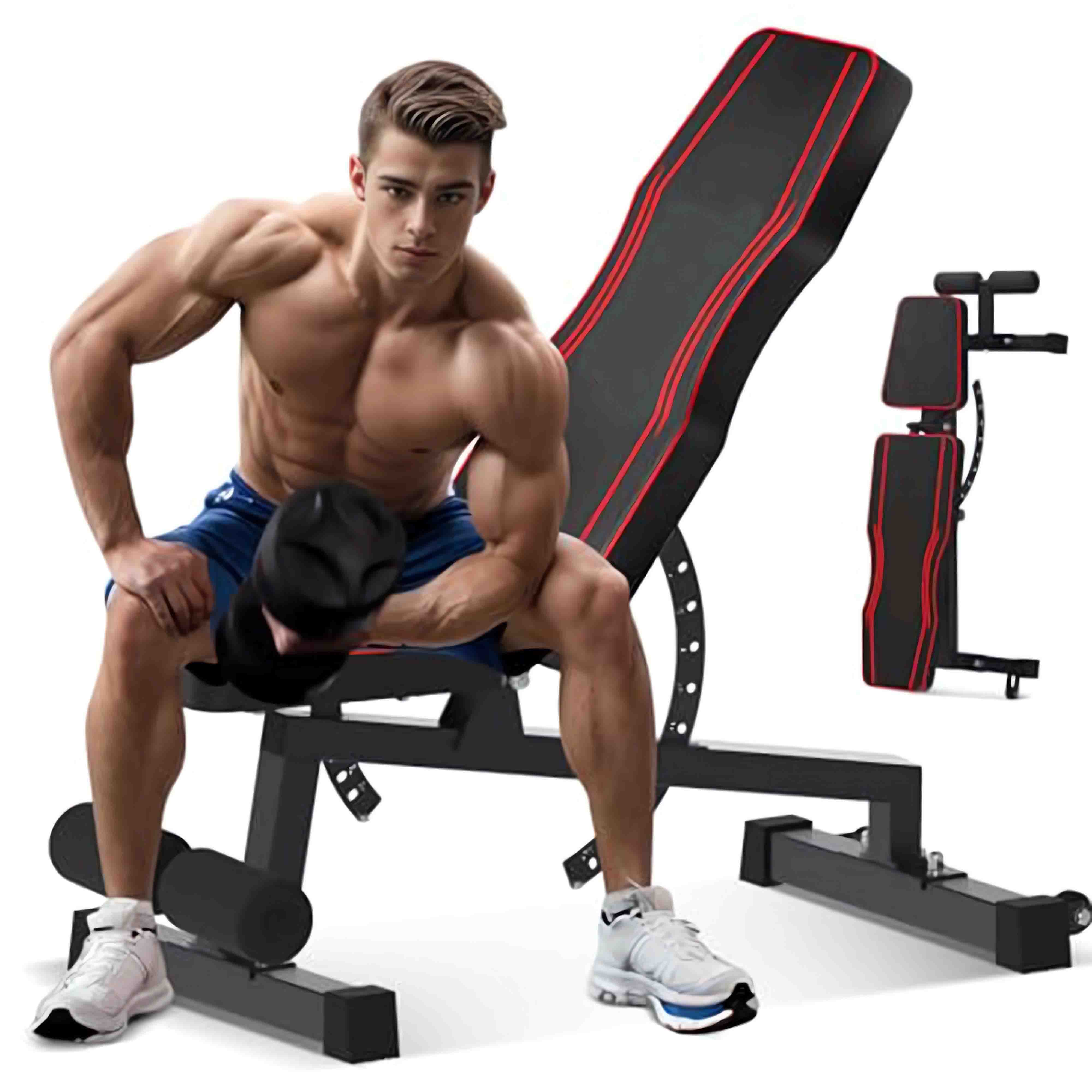 RAB-2000 Adjustable Weight Bench With Leg Attachment | RitKeep
