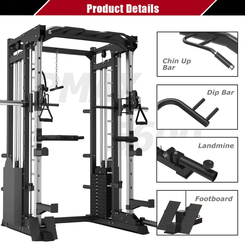 PMAX-5600 Smith Machine Trainer With Weight Stack | RitKeep