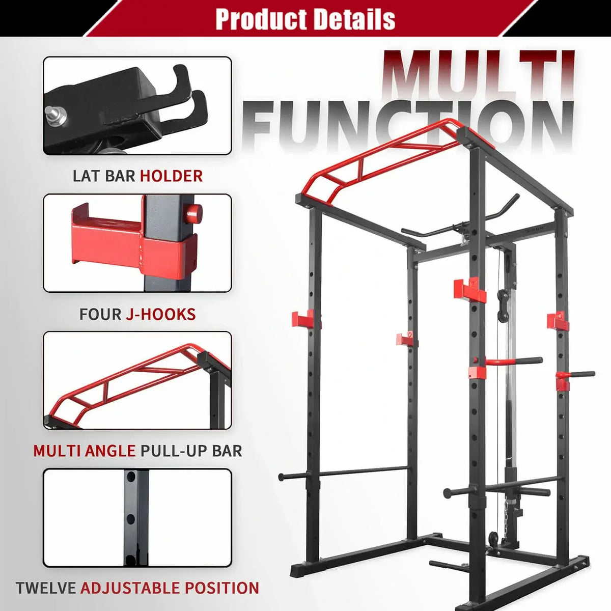 Multi-Function Adjustable Power Cage RK-PC003 - RitKeep – RitKeep (US)